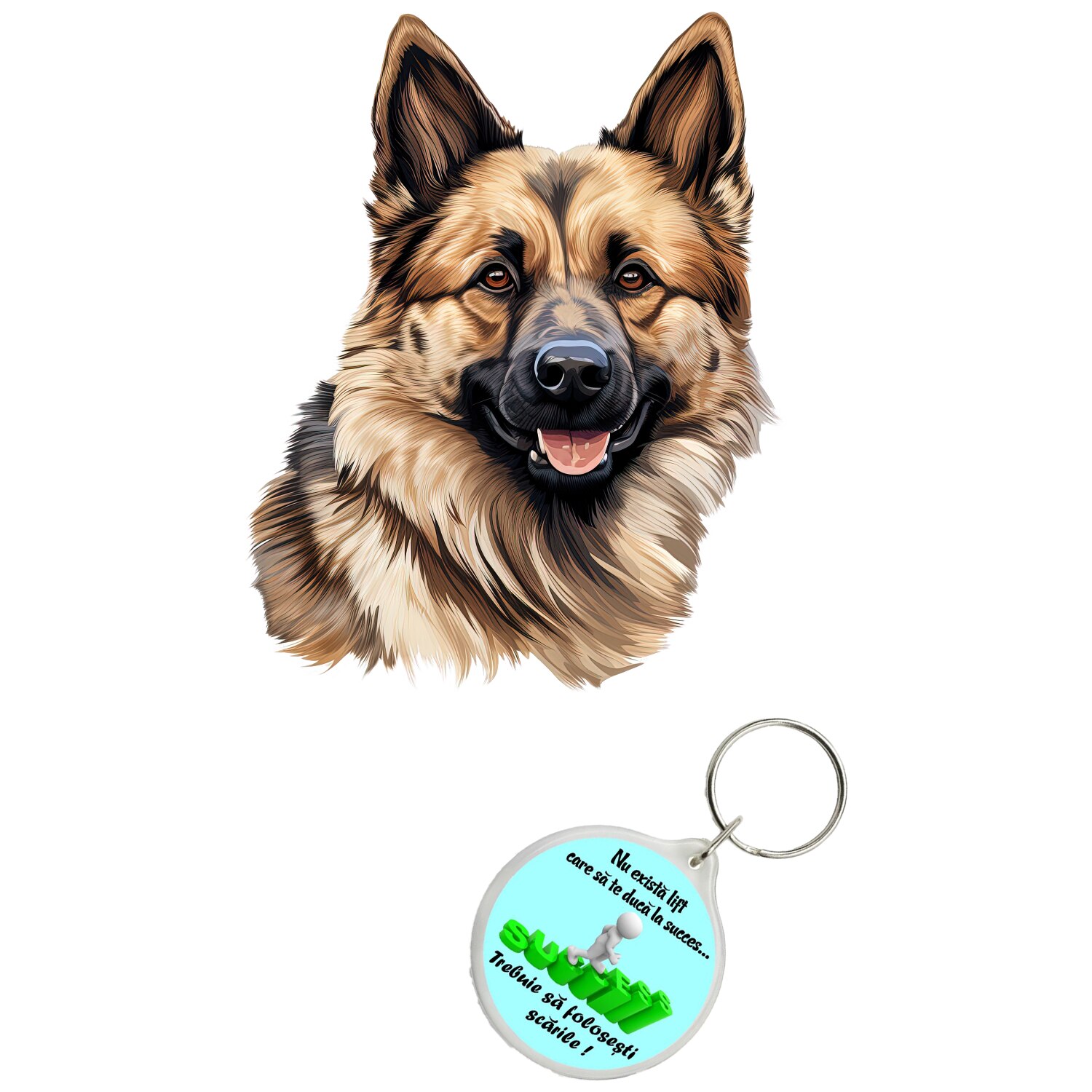 Set sticker decorativ perete, auto si geam, Caine -Norwegian Buhund ...