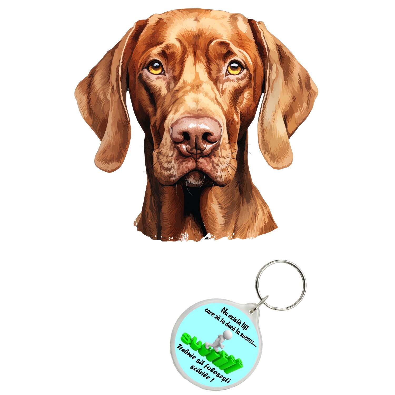 Set sticker decorativ perete, auto si geam, Caine -Vizsla model 4, 20 ...