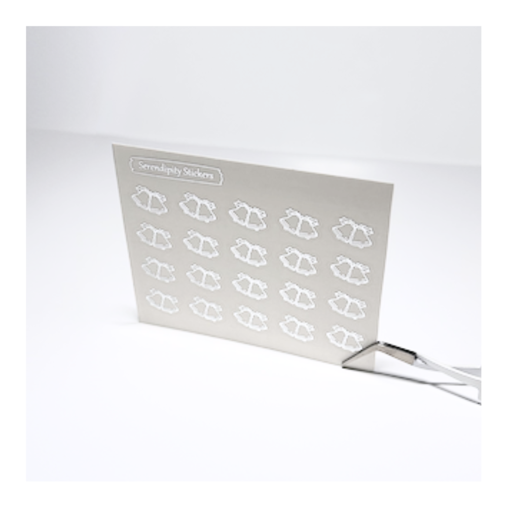 Set Stickere decorative transparente cu folio argintiu de Craciun 10 ...