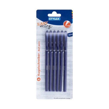 Set 6 pixuri Stylex Easy Writing, rezerva albastra 0.7 mm - eMAG.ro