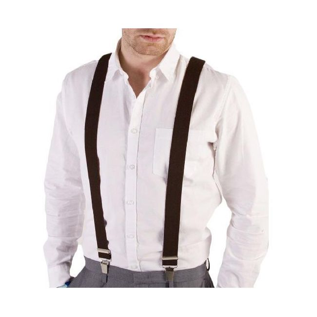 Bretele elegante pentru pantaloni, inguste, tip Y cu 3 catarame ...