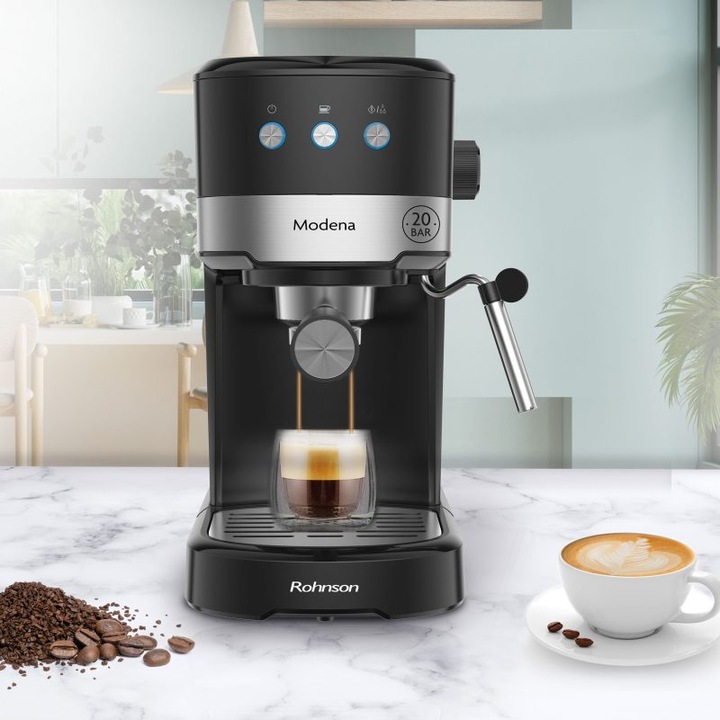 Espressor 20 bari, 1100 W, 1, 2 L, Rohnson R98012 Modena - eMAG.ro