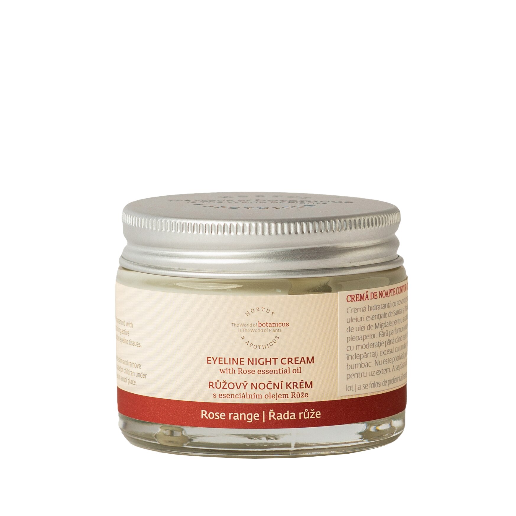 Crema de noapte Contur Ochi cu ulei esential Trandafir, Botanicus, 50g ...