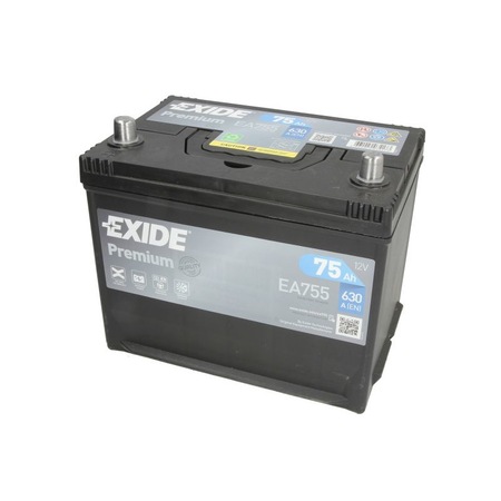 Acumulator auto EXIDE 12V 75Ah/630A PREMIUM, 270x173x222 Korean B1 ...