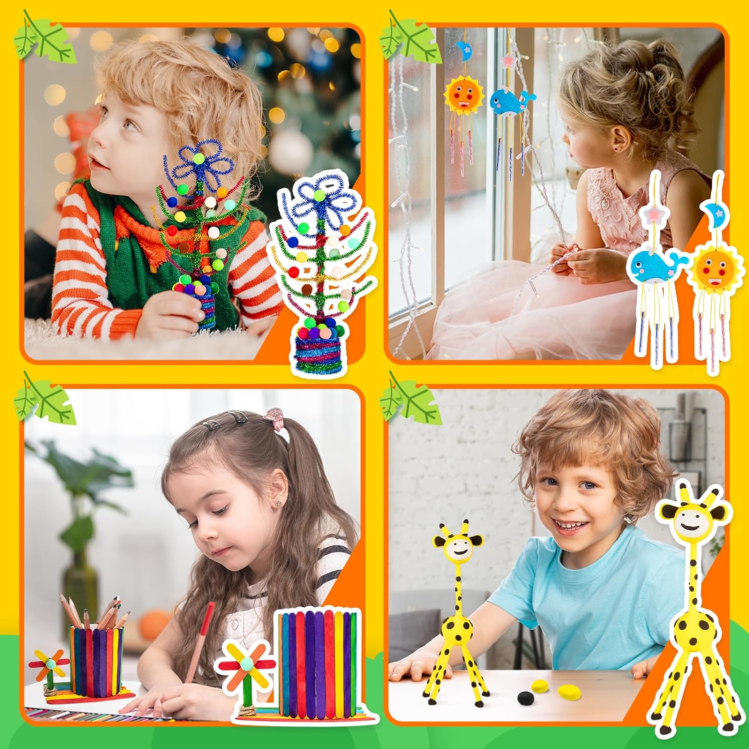 Set de arta si mestesuguri cu 14 proiecte creative pentru copii de ...