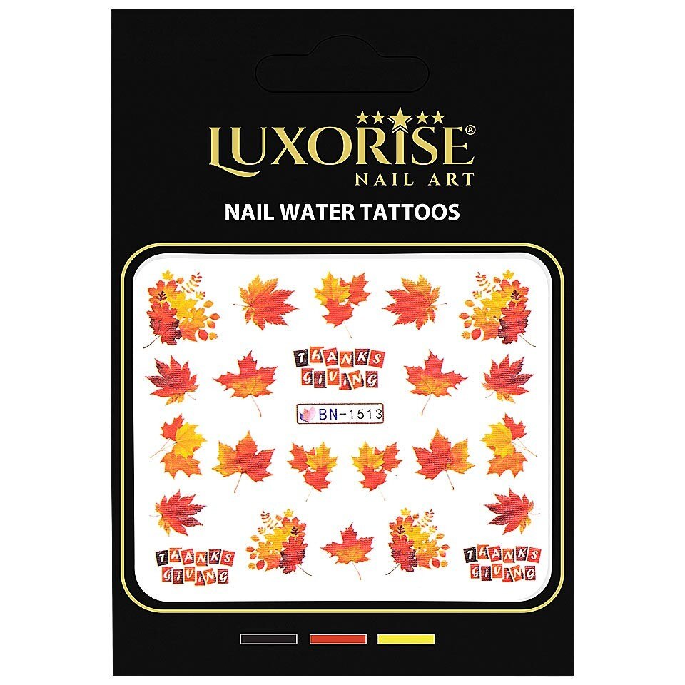 Set 3 x Folii cu Abtibilduri Tatuaj pentru Unghii Luxorise Fall Sky, Bn ...