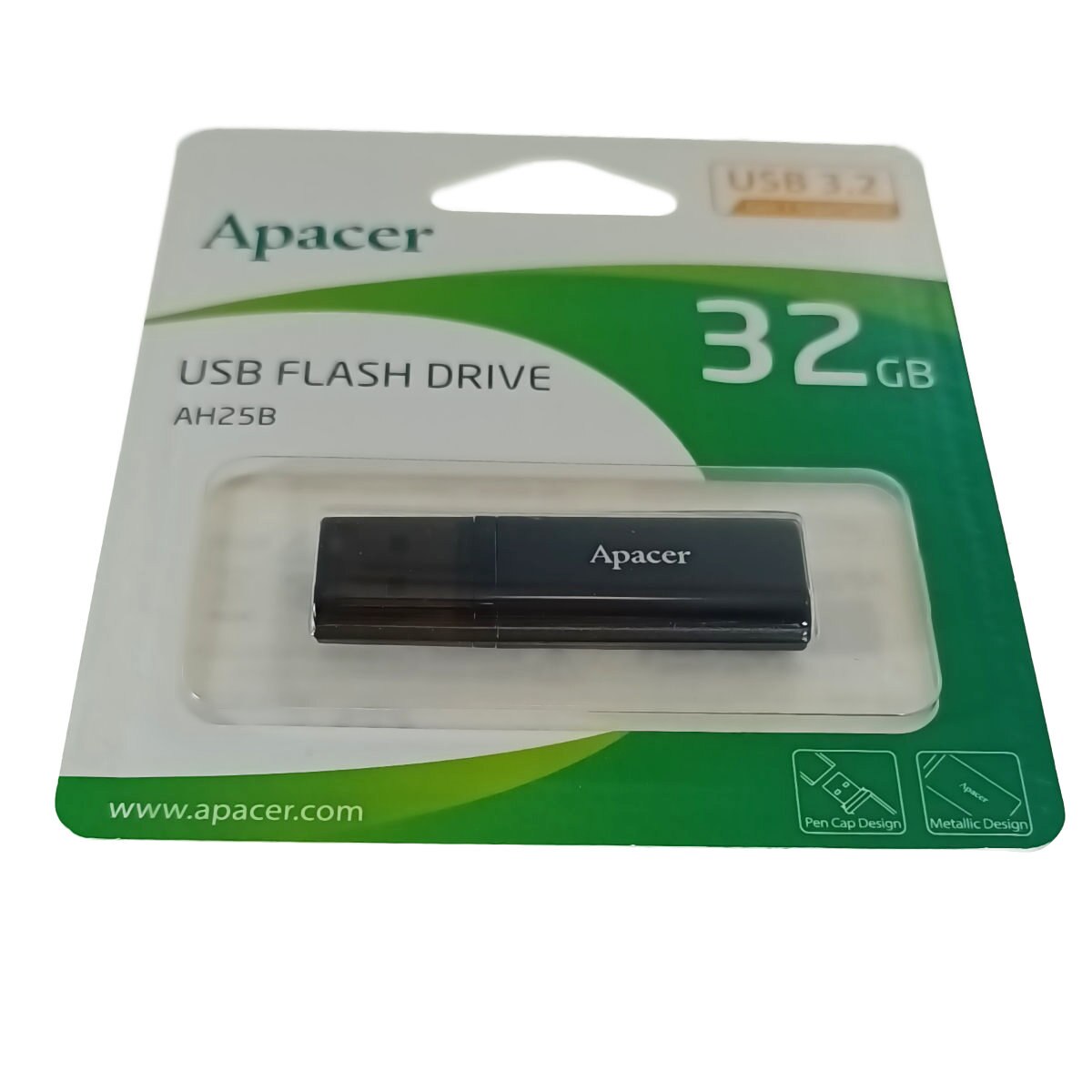 Memorie USB 3.2 Apacer 32Gb, AH25B, cu capac, neagra - eMAG.ro