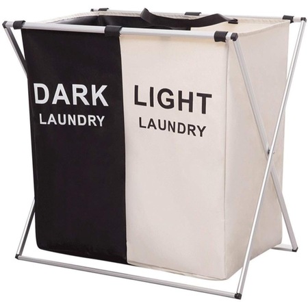 Cos de rufe, Quasar & Co.®, 2 compartimente, pliabil, aluminiu/textil ...