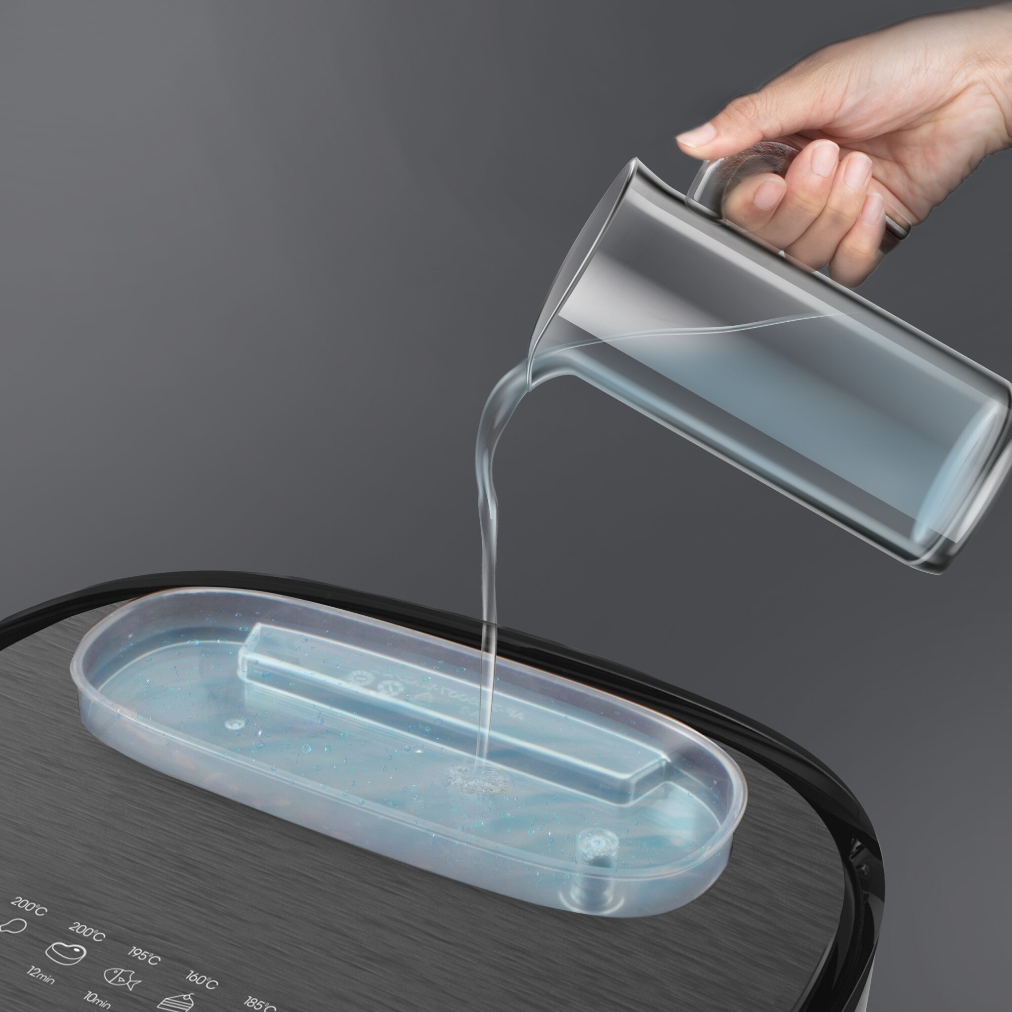 Friteuza cu aer cald si tehnologie Wi-Fi, Rohnson R2858 SmartChef XL 2, 1800W, volum recipient ...