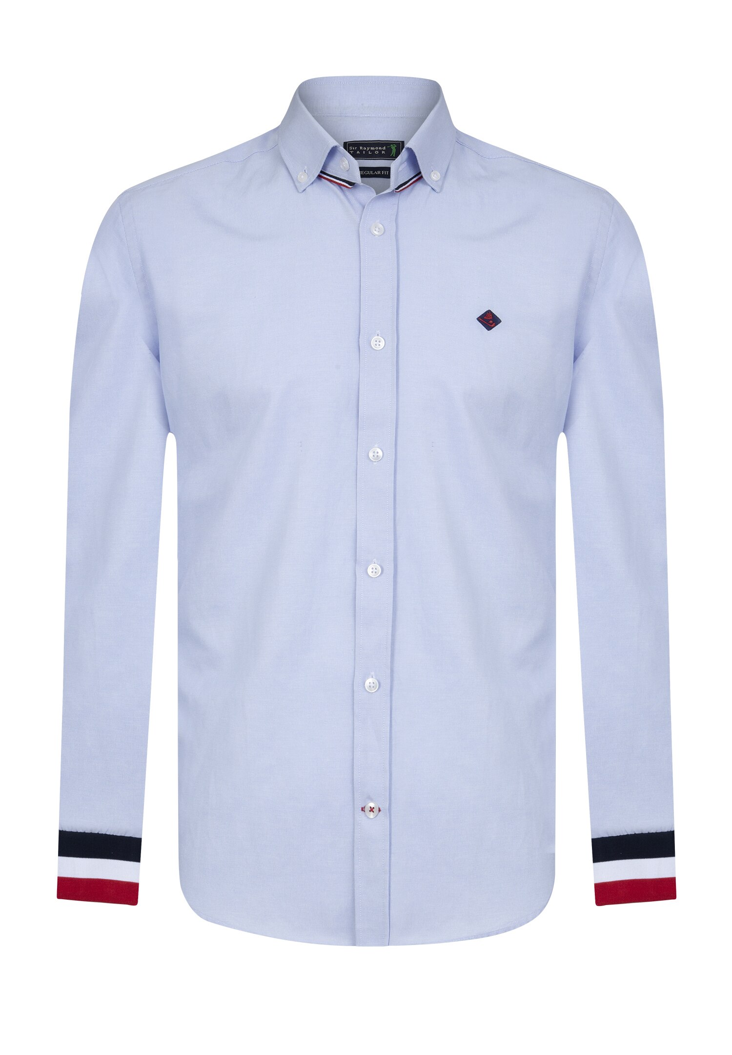 Sir Raymond Tailor, Camasa regular fit cu logo brodat, Albastru, M ...