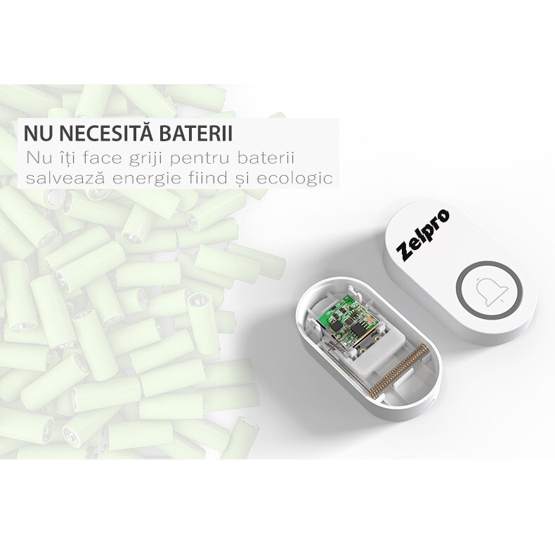 Sonerie Wireless Zelpro®️, Digitala Fara Fir pentru Usa sau Poarta ...