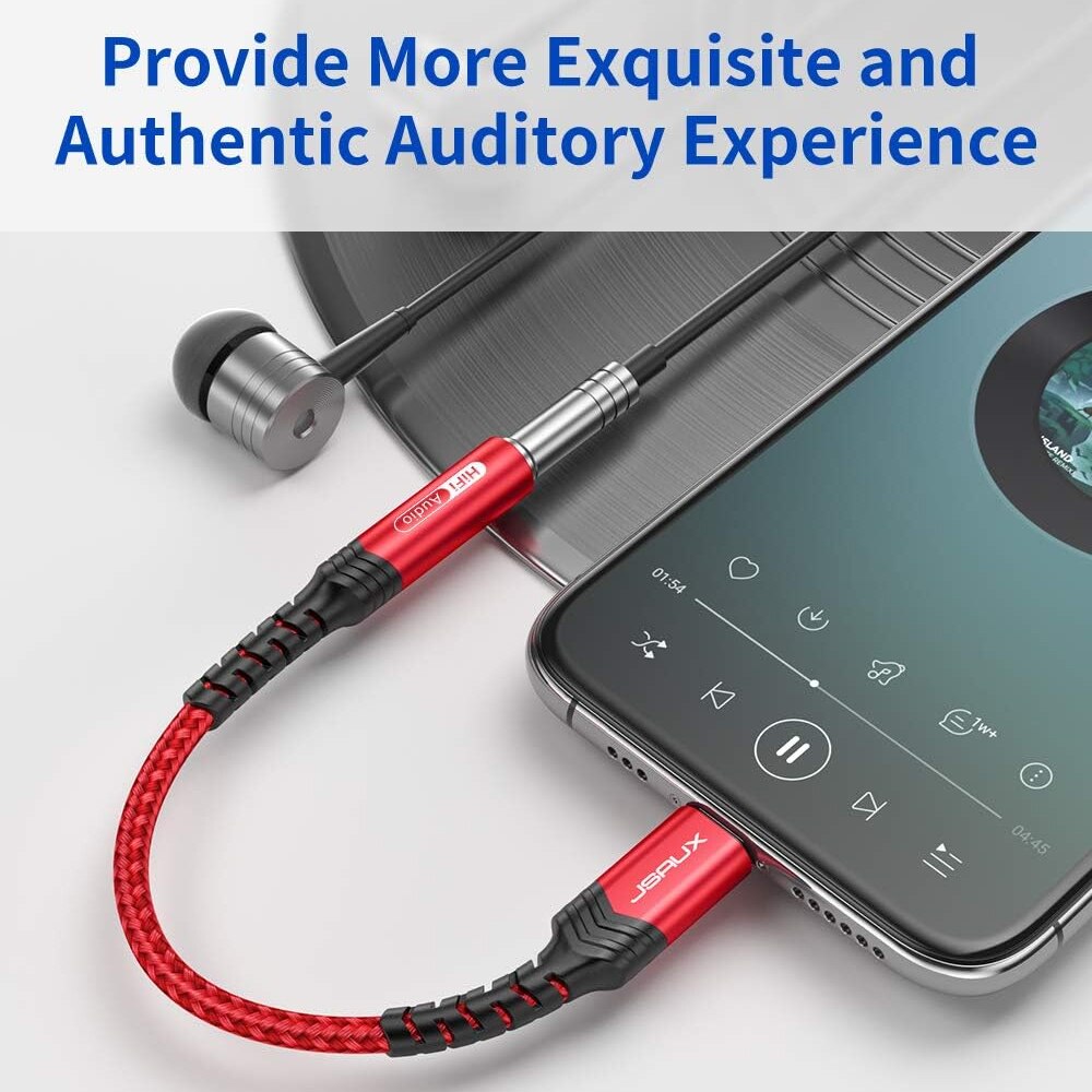 Adapter JSAUX 6977785 8865-14, Világítás Jack 3,5 mm-es, HiFi Audio ...