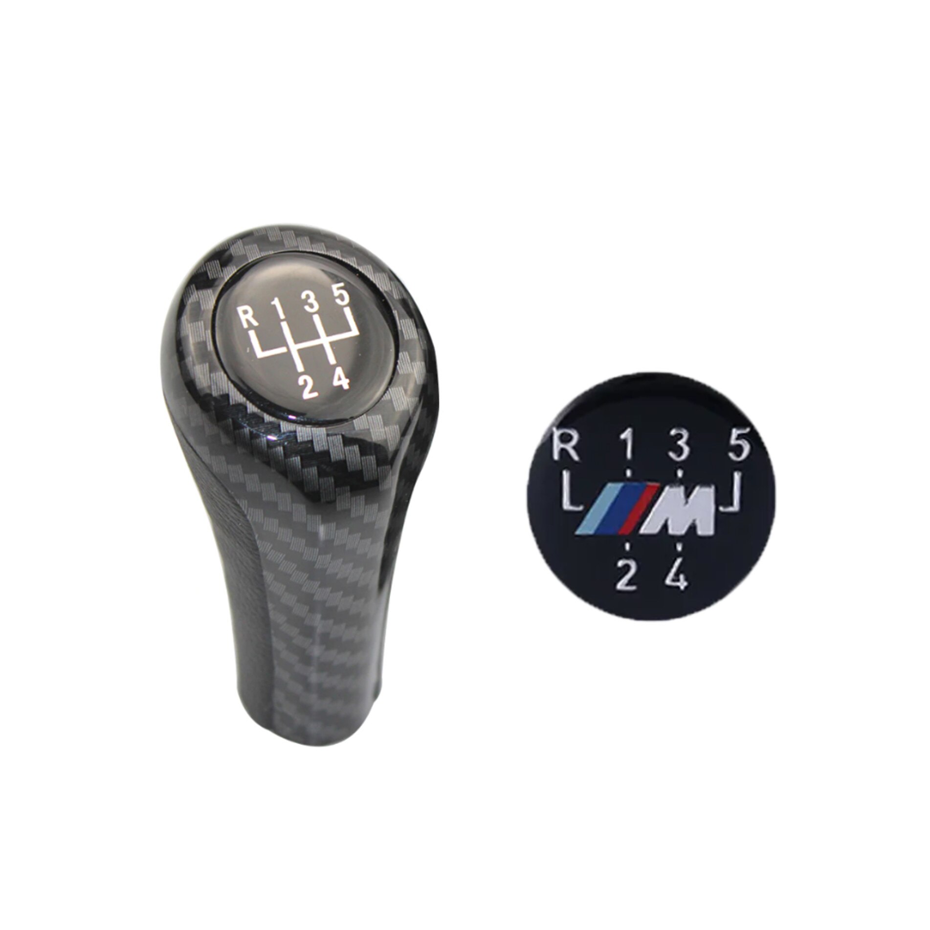 Топка за скоростен лост, BMW M-POWER 1 3 E30 E36 E46 E90 E91 E92 E93 E81 E82 E87 E88, Сив карбон ...