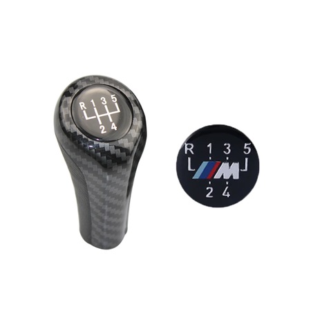 Топка за скоростен лост, BMW M-POWER 1 3 E30 E36 E46 E90 E91 E92 E93 E81 E82 E87 E88, Сив карбон ...