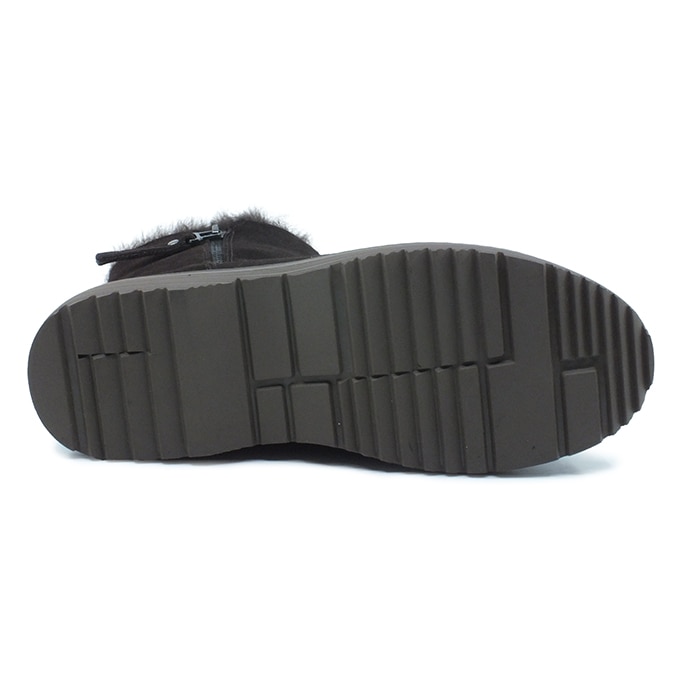 Botine dama cu blanita, Maria Conti, piele naturala intoarsa, inchidere ...