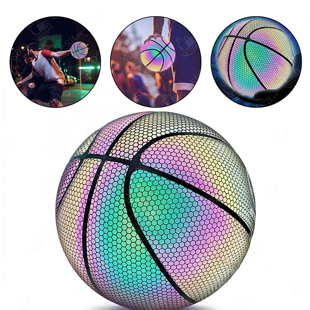 Minge De Baschet Reflectorizanta Holografica SIKS, 24 cm, Star Ball ...