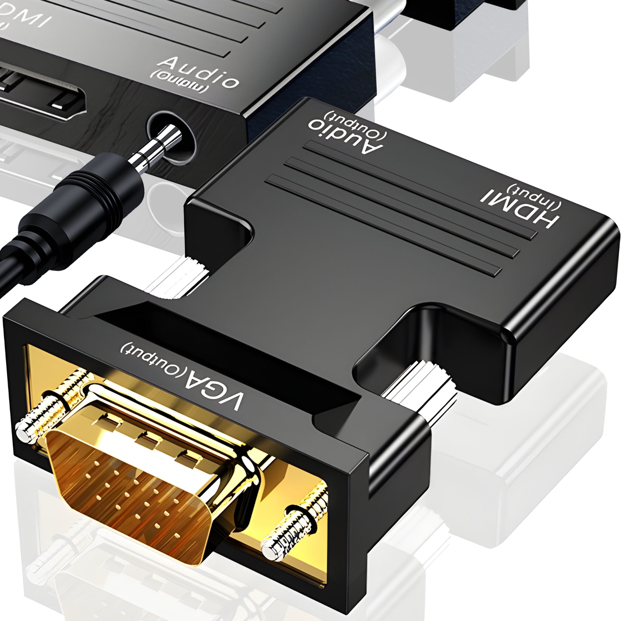 Adaptor Convertor RETOO Connect HDMI La VGA + Audio Jack 3.5mm, Plug ...
