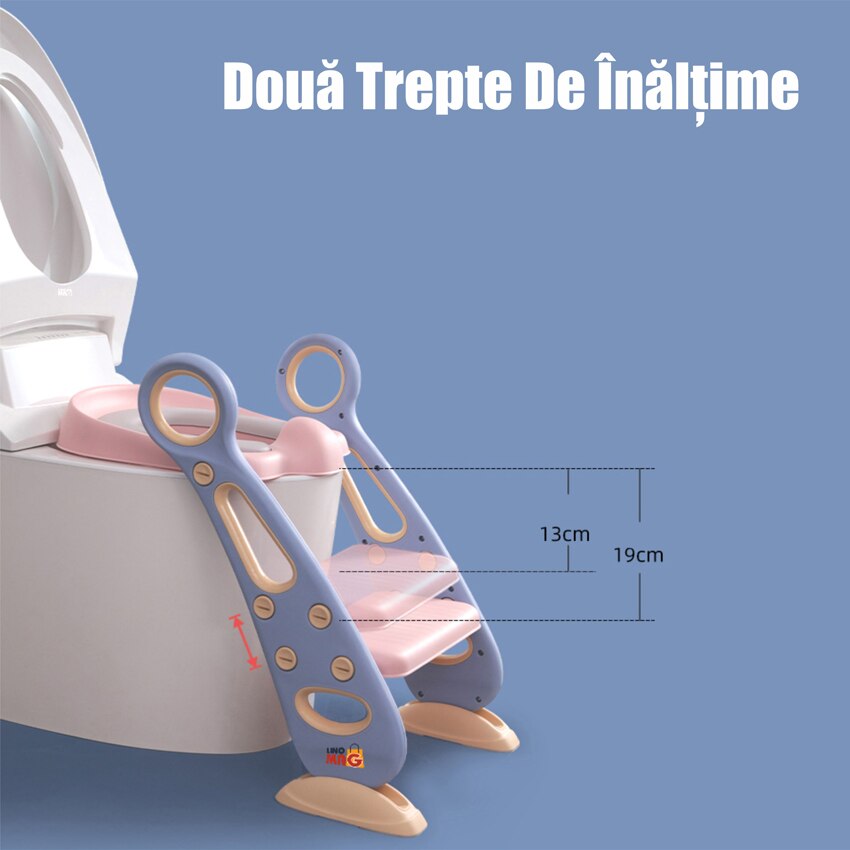 Reductor WC pentru Copii cu Scarita, Linomag®, Plabil, Reglabil pe ...