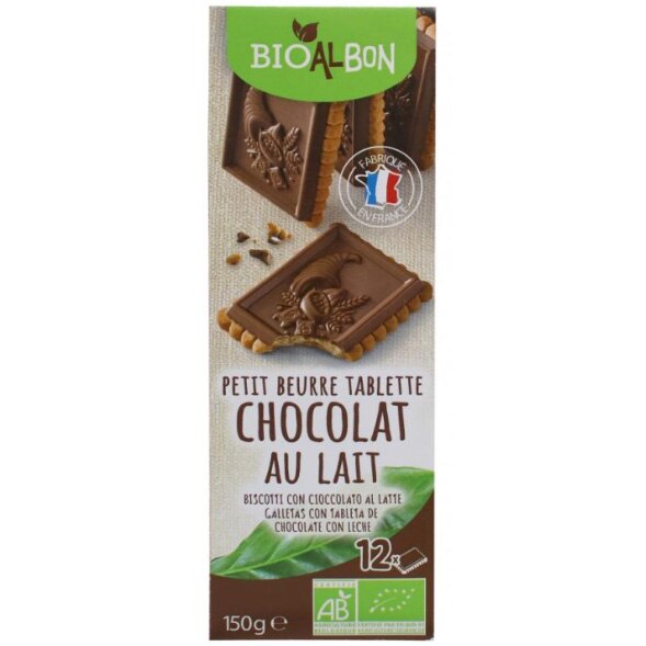 Biscuiti BIO cu ciocolata cu lapte, Bioalbon, 150g, Nou - eMAG.ro