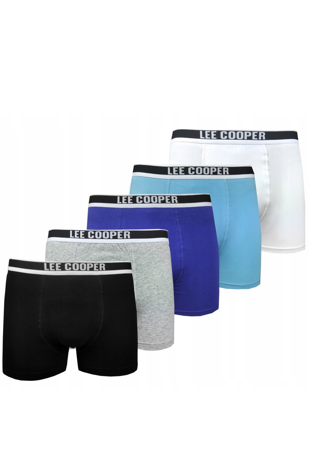 Set de boxeri din bumbac cu banda logo in talie - 5 perechi, logo ...