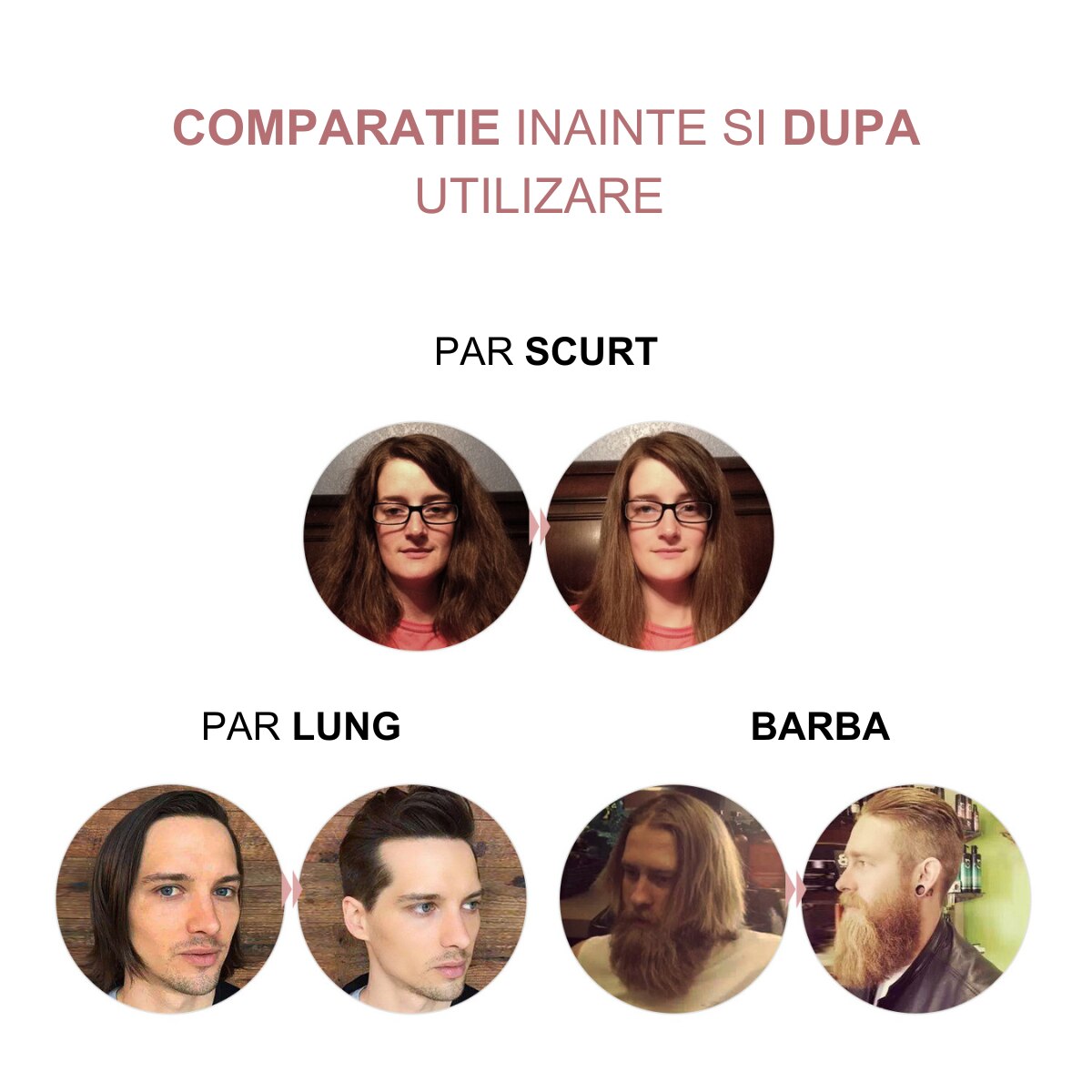 Perie profesionala 3 in 1 ATOMKIT pentru indreptat parul, perie ionica ...