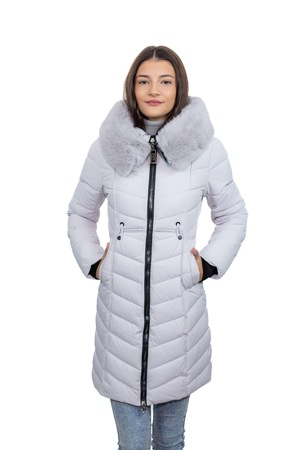 Geaca dama 261, Gri deschis, XL - eMAG.ro