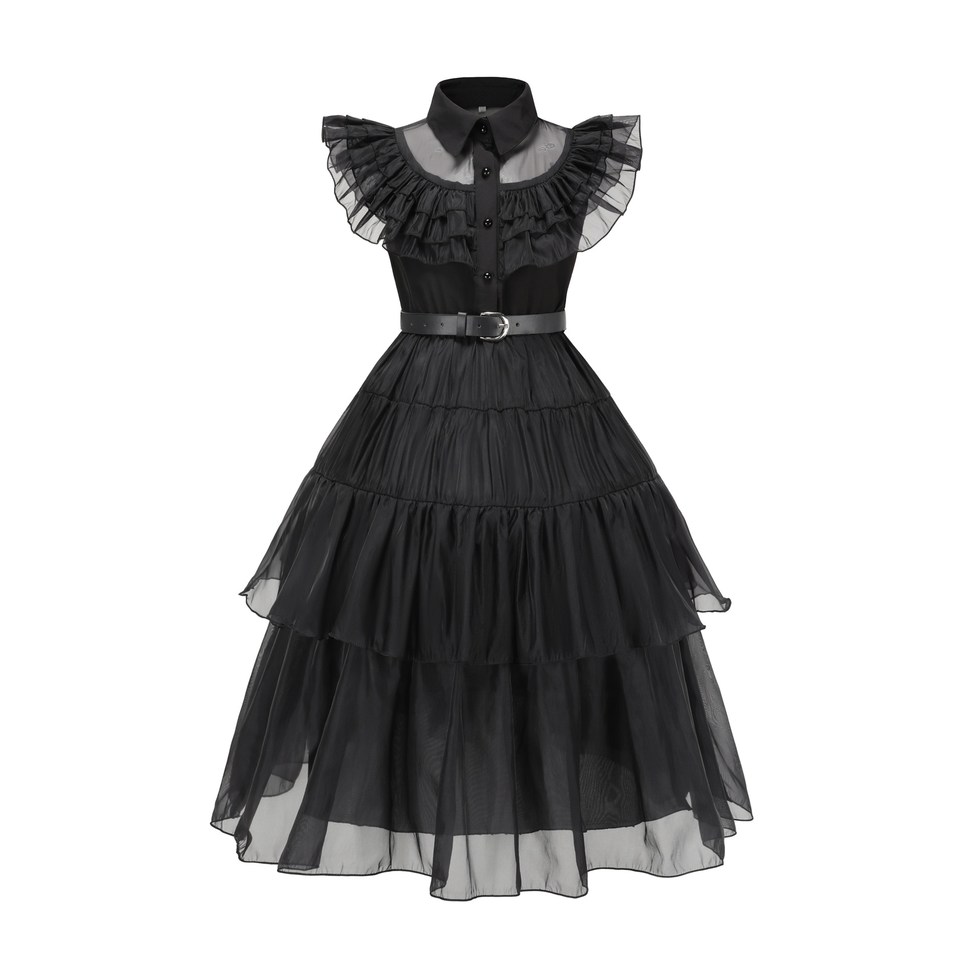 Rochie neagra, JENUOS®, Model Wednesday/Addams - eMAG.ro