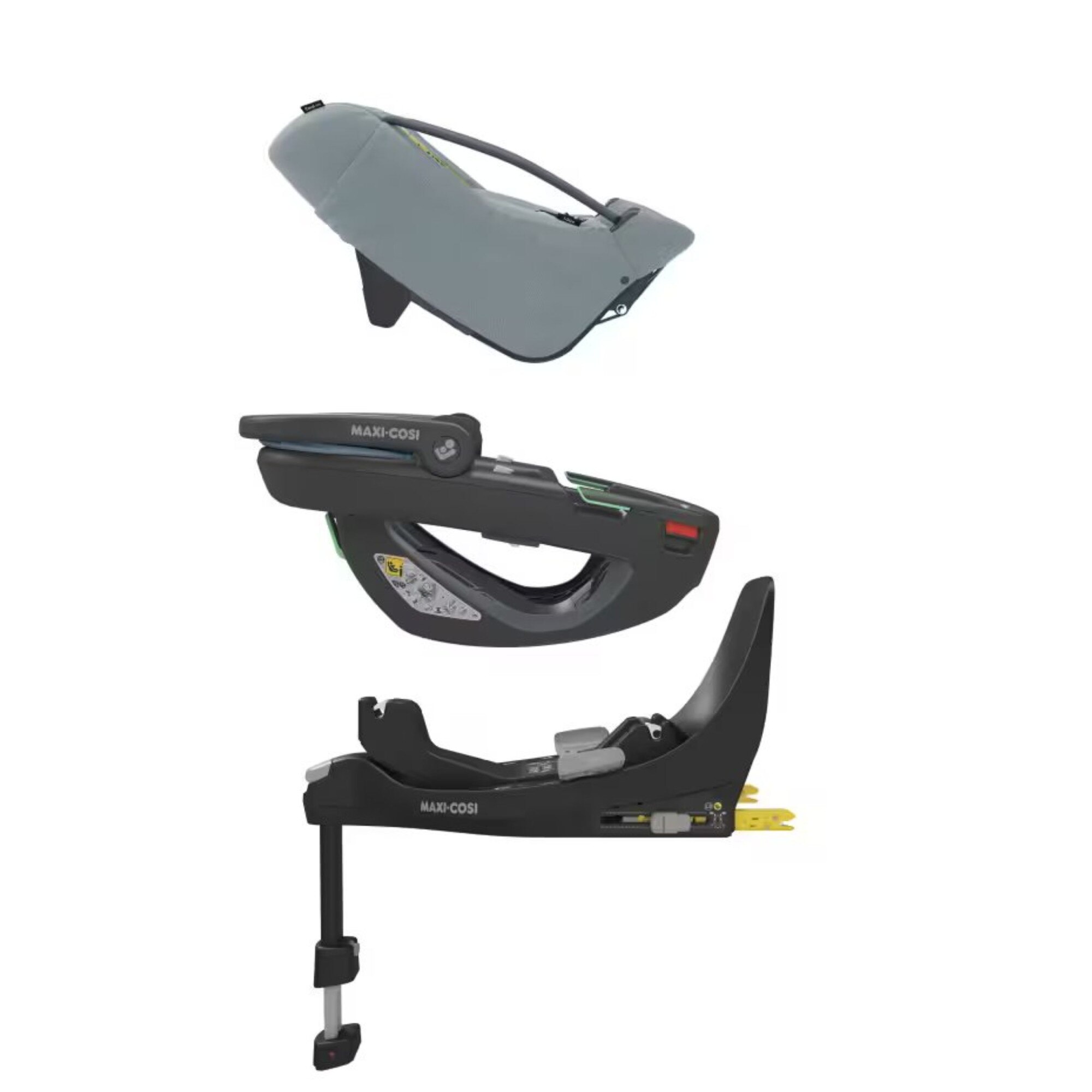 Pachet Maxi-Cosi Cos Auto Coral 360 I-Size Essential Grey, 40-75 cm, cu ...