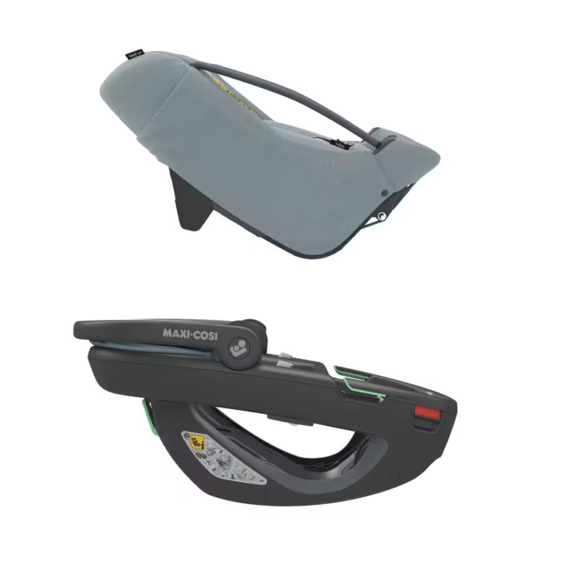 Pachet Maxi-Cosi Cos Auto Coral 360 I-Size Essential Grey, 40-75 cm, cu ...