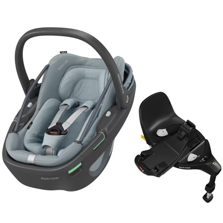 Pachet Maxi-Cosi Cos Auto Coral 360 I-Size Essential Grey, 40-75 cm, cu ...