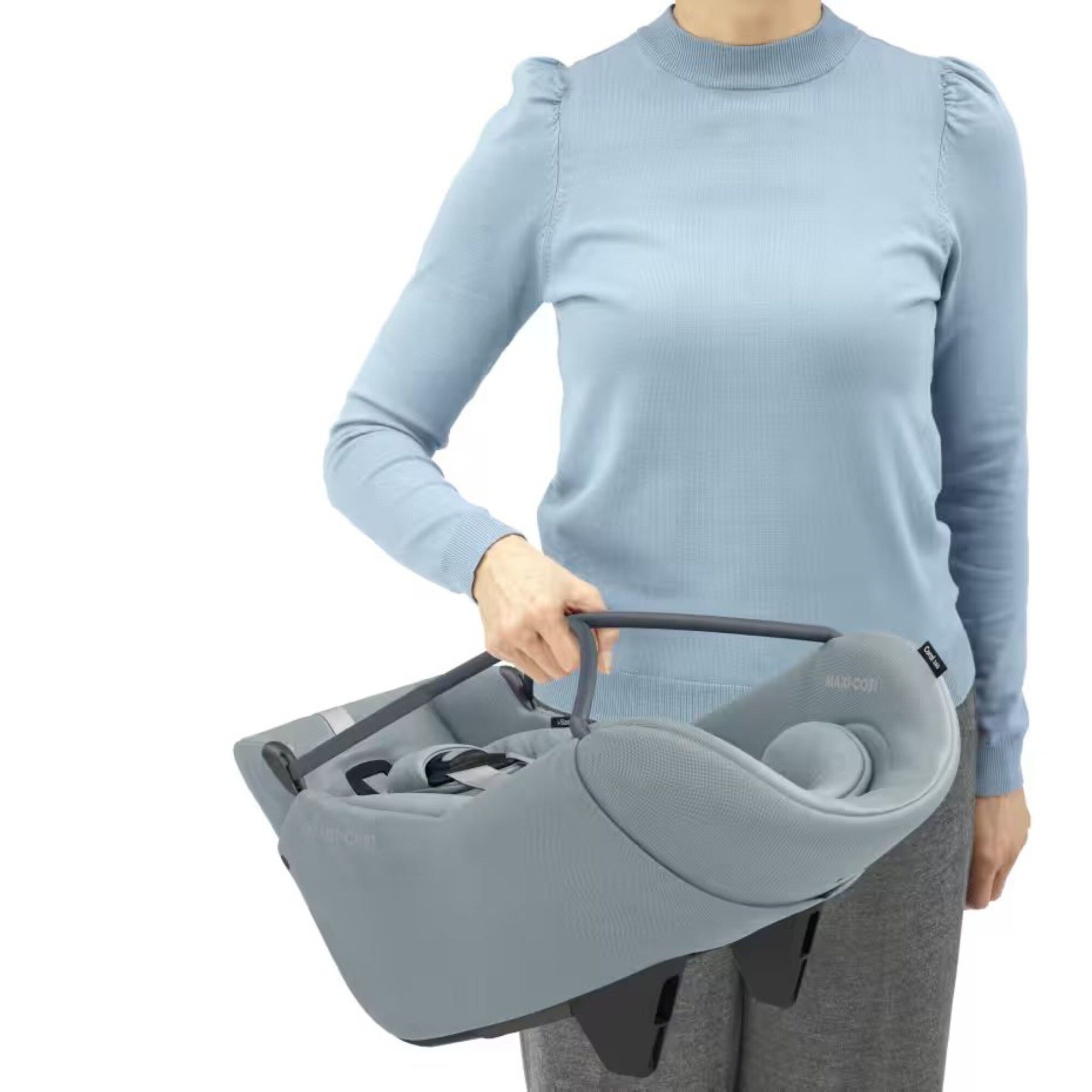 Pachet Maxi-Cosi Cos Auto Coral 360 I-Size Essential Grey, 40-75 cm, cu ...