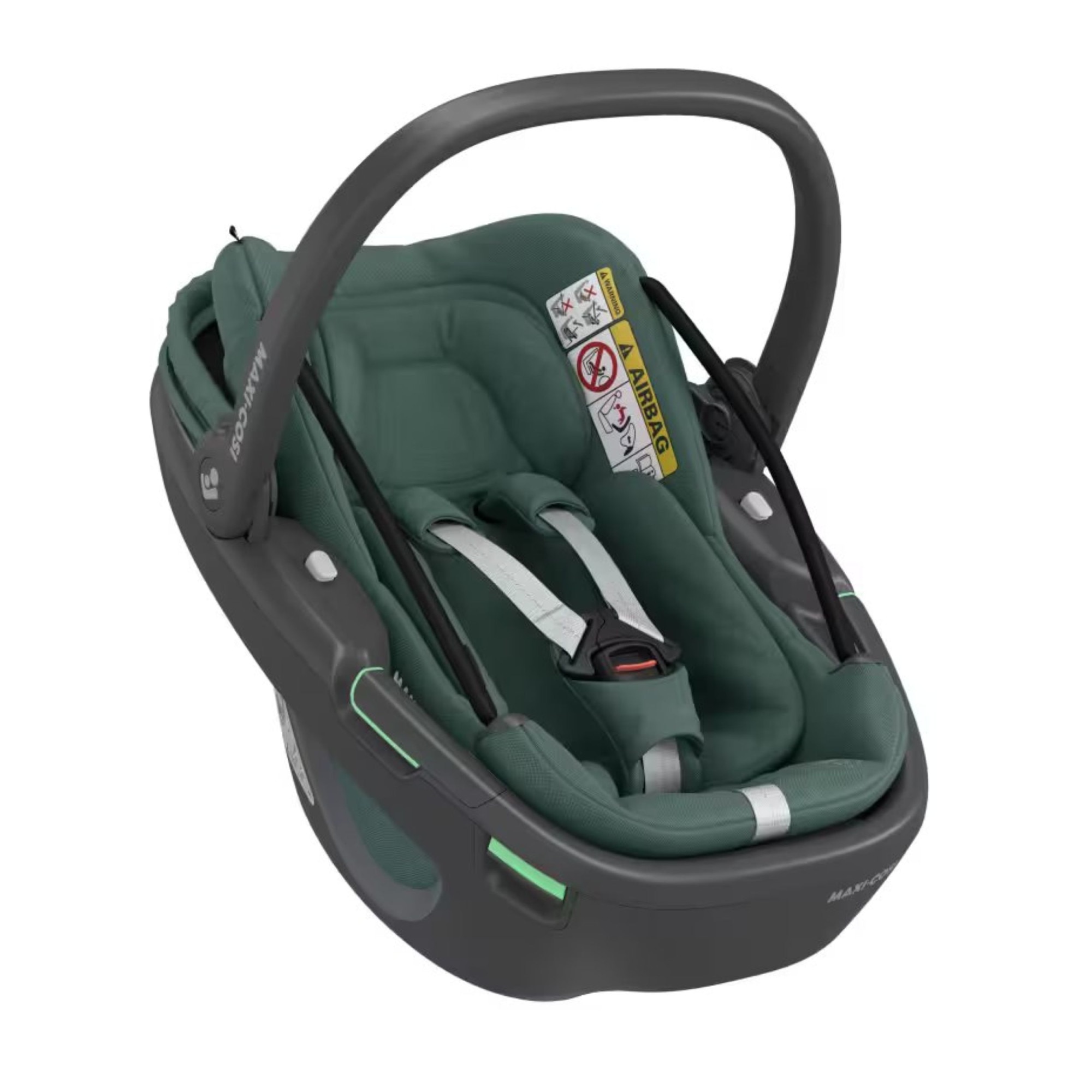 Pachet Maxi-Cosi Cos Auto Coral 360 I-Size Essential Green, Black Shell ...