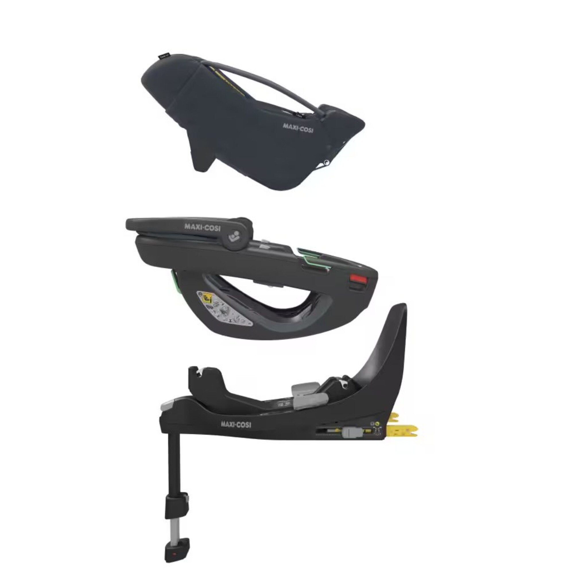 Pachet Maxi-Cosi Cos Auto Coral 360 I-Size Essential Graphite, 40-75 cm ...