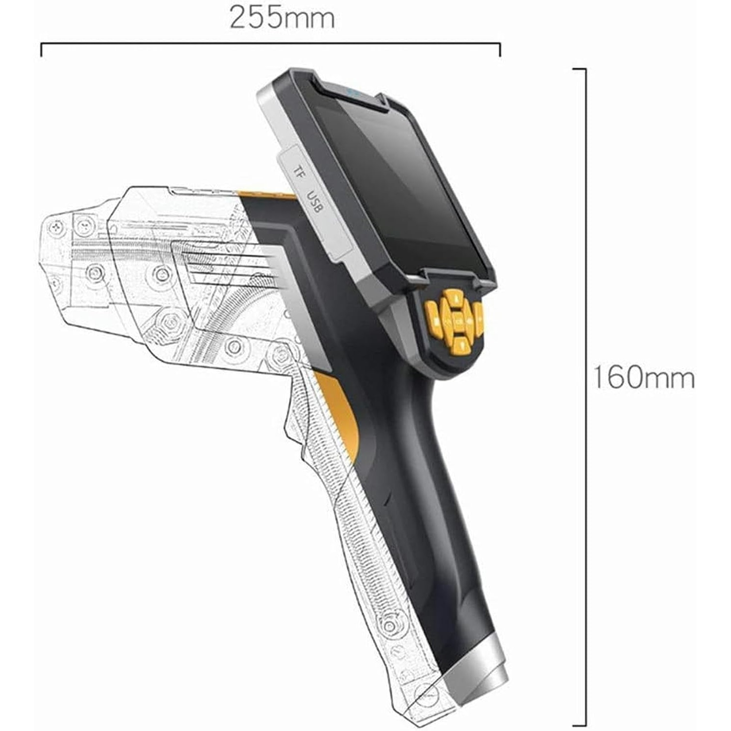 Camera de Inspectie Endoscop Profesionala, 4.5", Full HD, Cablu 5 m ...