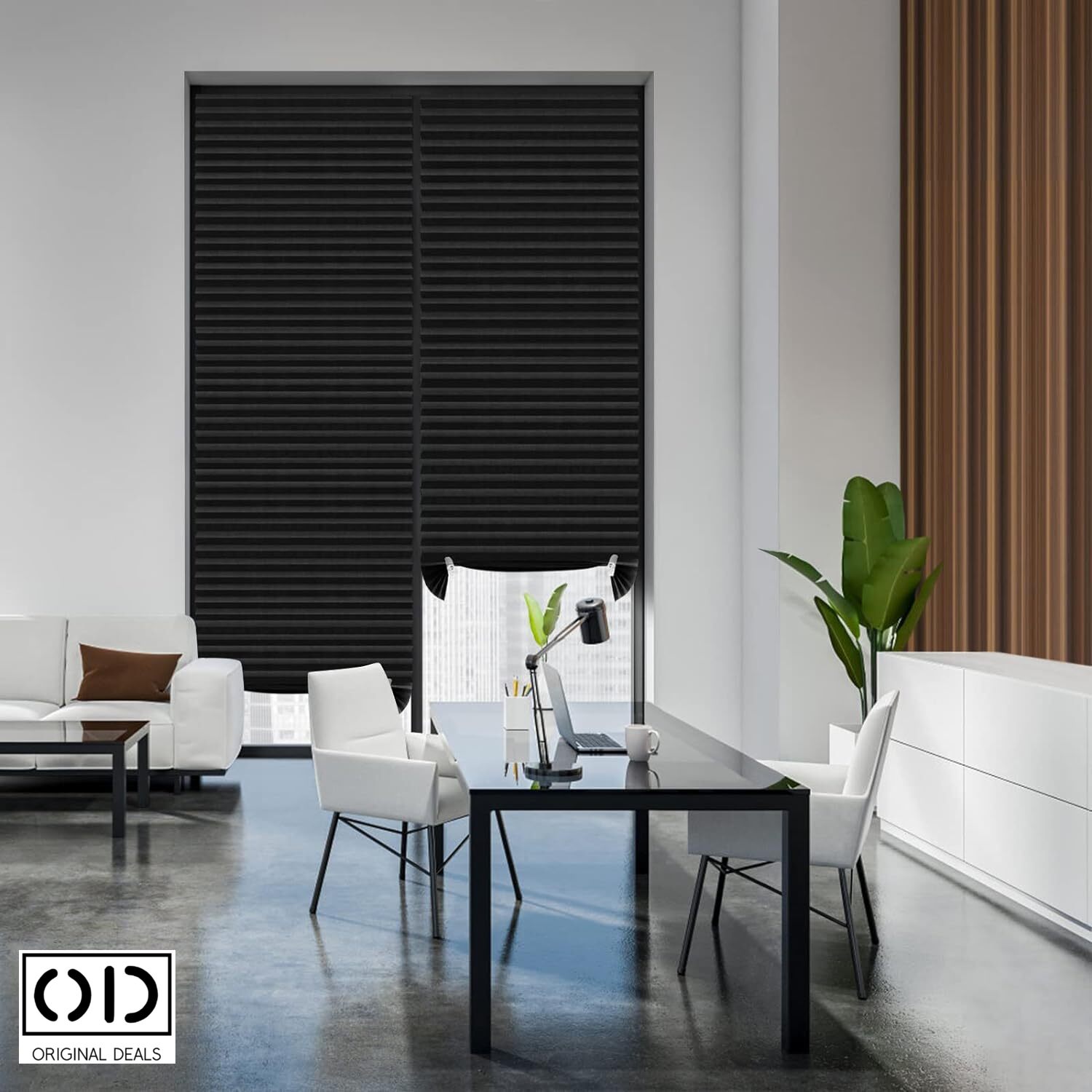 Плисе щори за прозорци с включена самозалепваща система за фиксиране ...