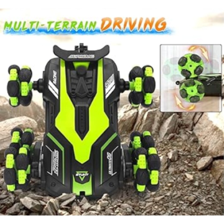 Masina de curse cu 6 roti pentru cascadori cu rasucire rotativa de 360 ...