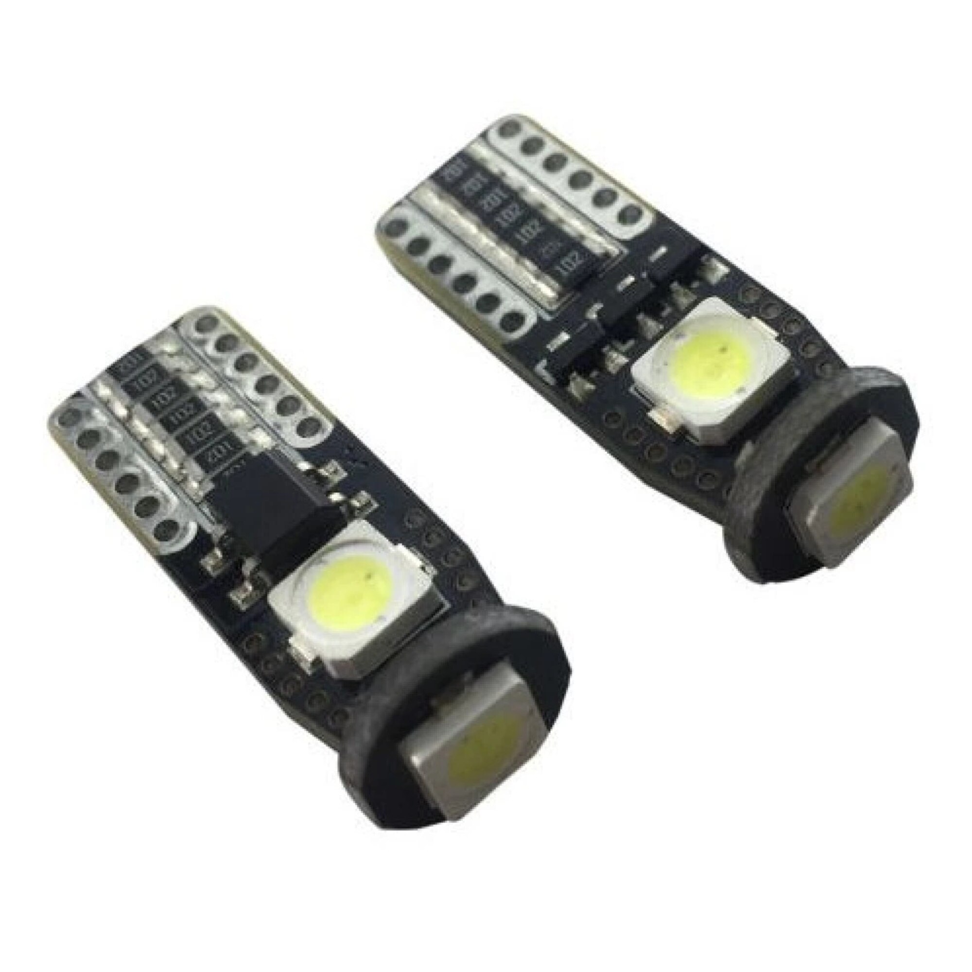 Set 2 Leduri Auto, T10, 3 SMD, lumina alba - eMAG.ro