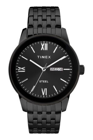 Timex, Часовник Classics от неръждаема стоамана, 41 ММ, Черен - eMAG.bg