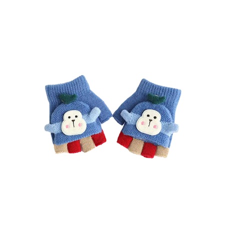 Manusi pentru copii, model cu degetele descoperite si capac decapotabil, prindere cu nasturel ...