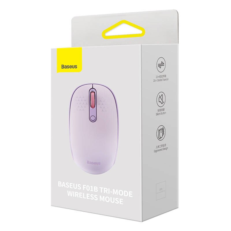 Mouse Wireless BASEUS Creator F01B, violet - eMAG.ro