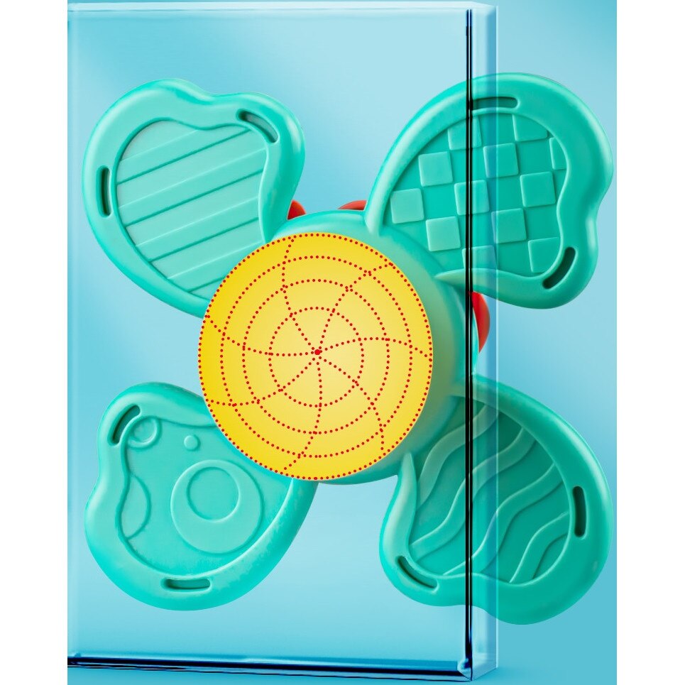 Комплект от 3 интерактивни бебешки играчки, Spinner, ABS/Silicon, с ...