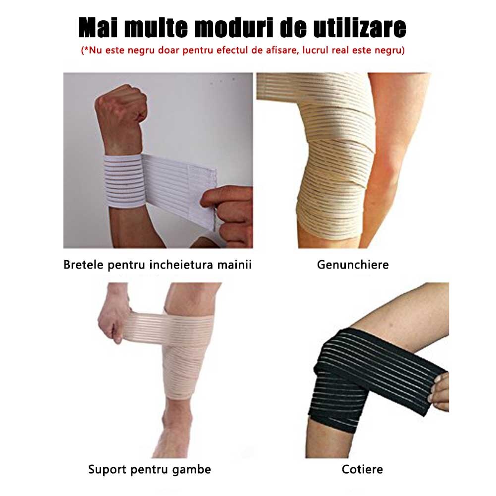 Set 2 Bandaje Box, Material poliester, 40*7.5cm, Velcro, respirabil ...