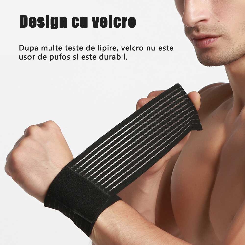 Set 2 Bandaje Box, Material poliester, 40*7.5cm, Velcro, respirabil ...