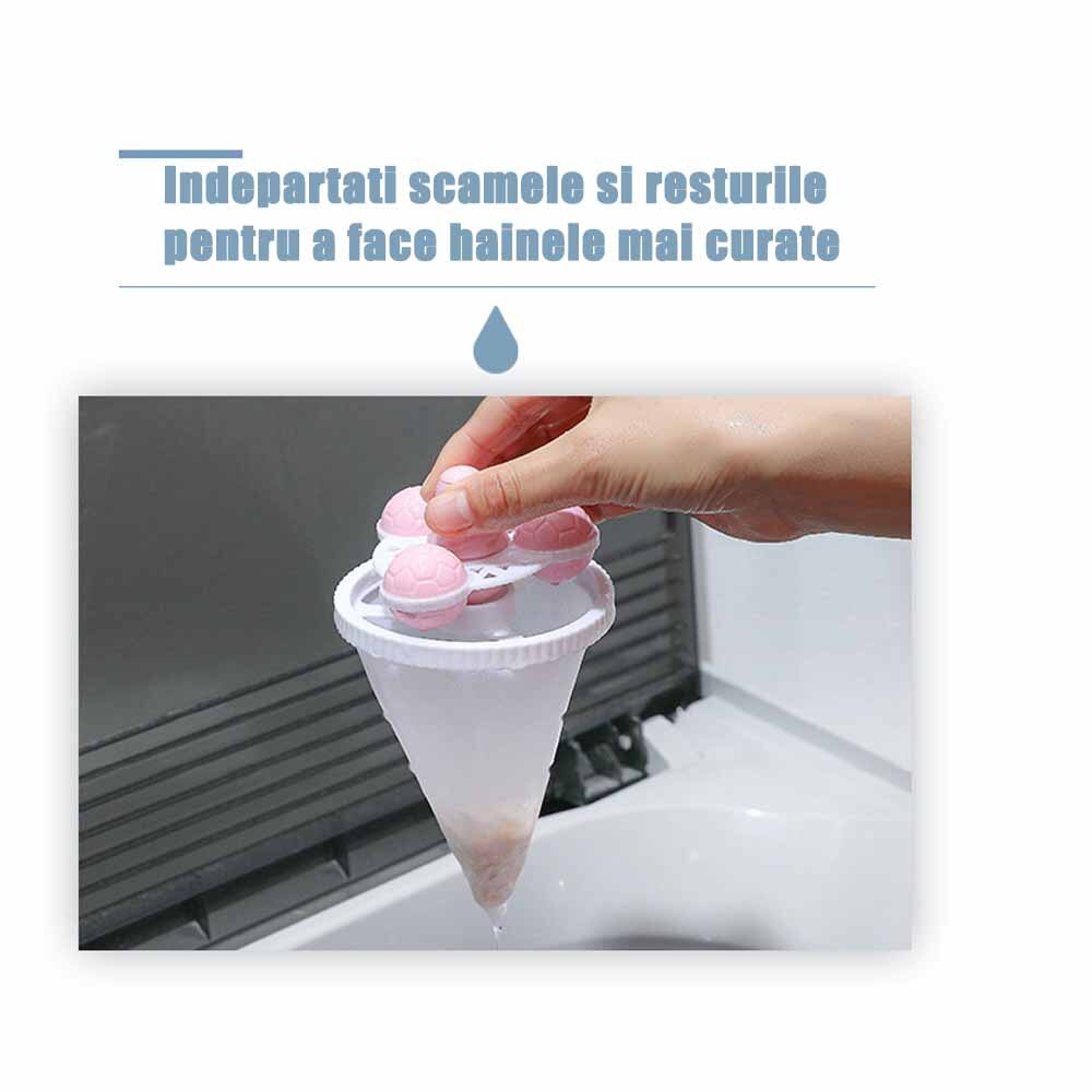 Set 5 Filtru scame sau par pentru masina de spala, 9.5*4cm, Indepartati ...