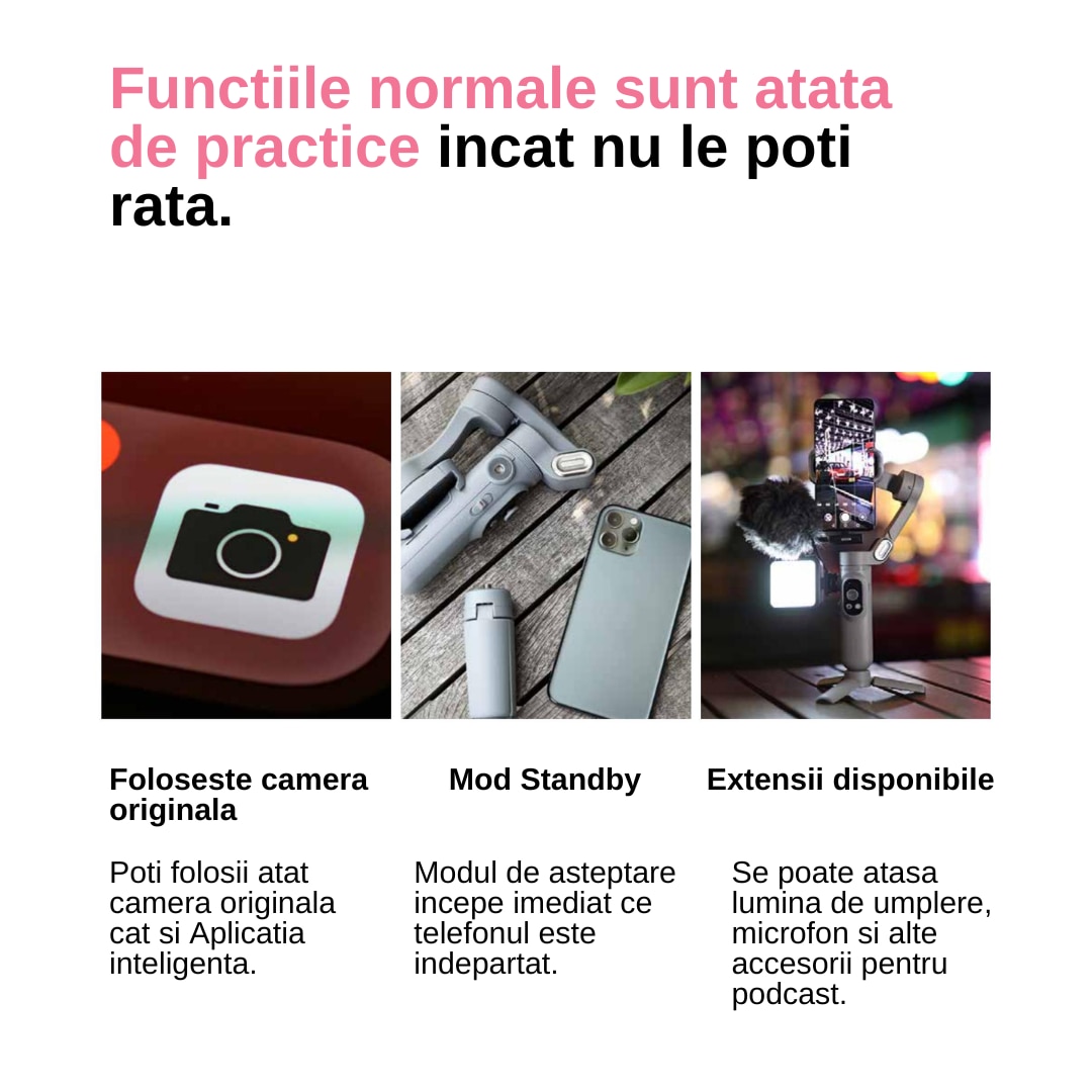 Aochuan Smart X Pro Gimbal stabilizáló rendszer, 3 tengellyel ...