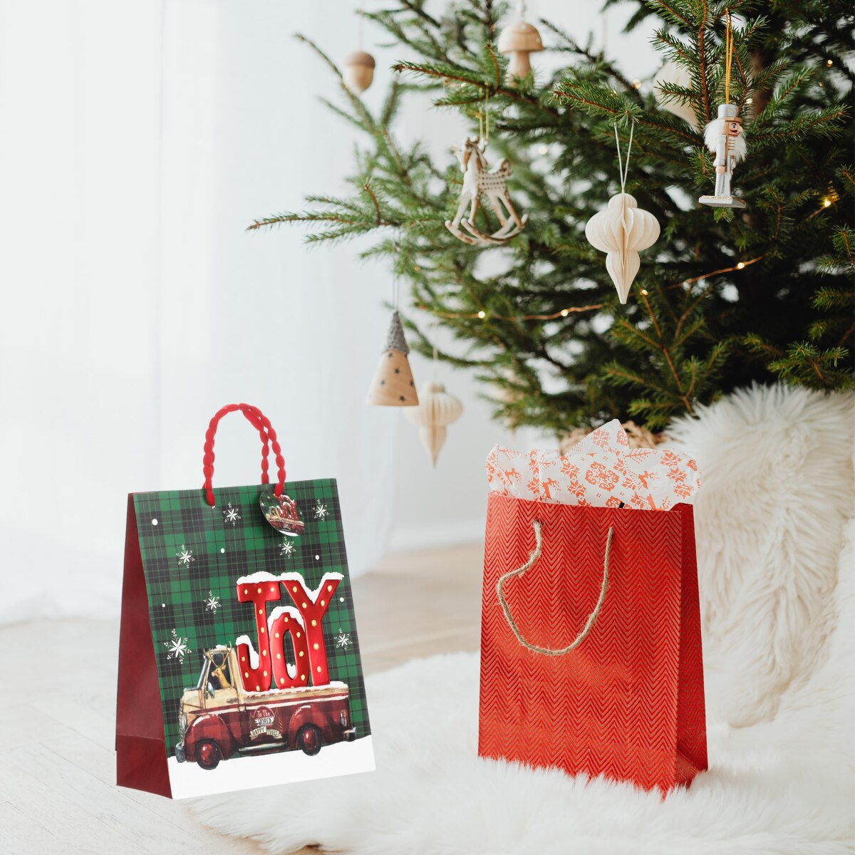 Punga Cadou de Craciun, Joy, Carton, 26x12x32cm - eMAG.ro