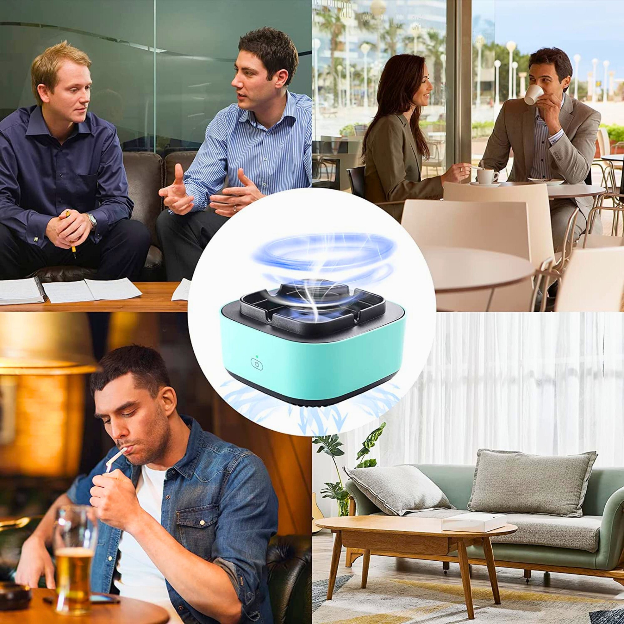 Scrumiera electrica cu aspiratie directa Comari® pentru eliminarea ...