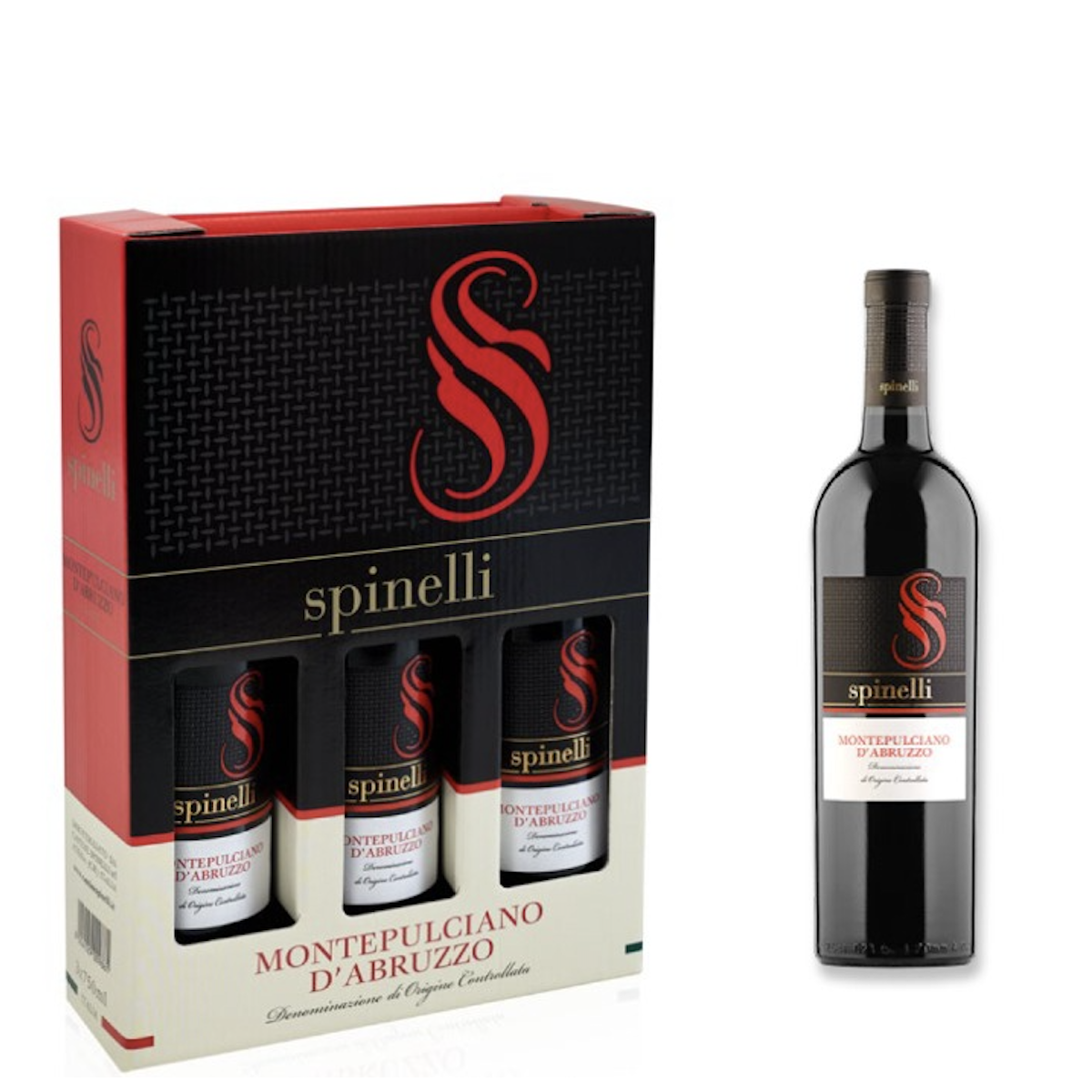 Set 3 sticle vin rosu Valigetta Montepulciano D'Abruzzo, 750ml - eMAG.ro