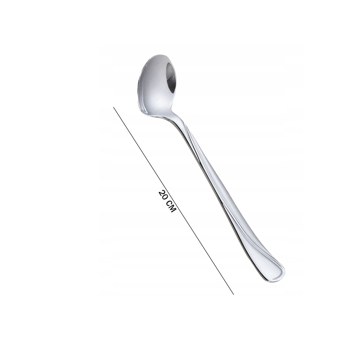 Set lingurite pentru desert, inox, 6 piese, 22 cm, Kinghoff - eMAG.ro