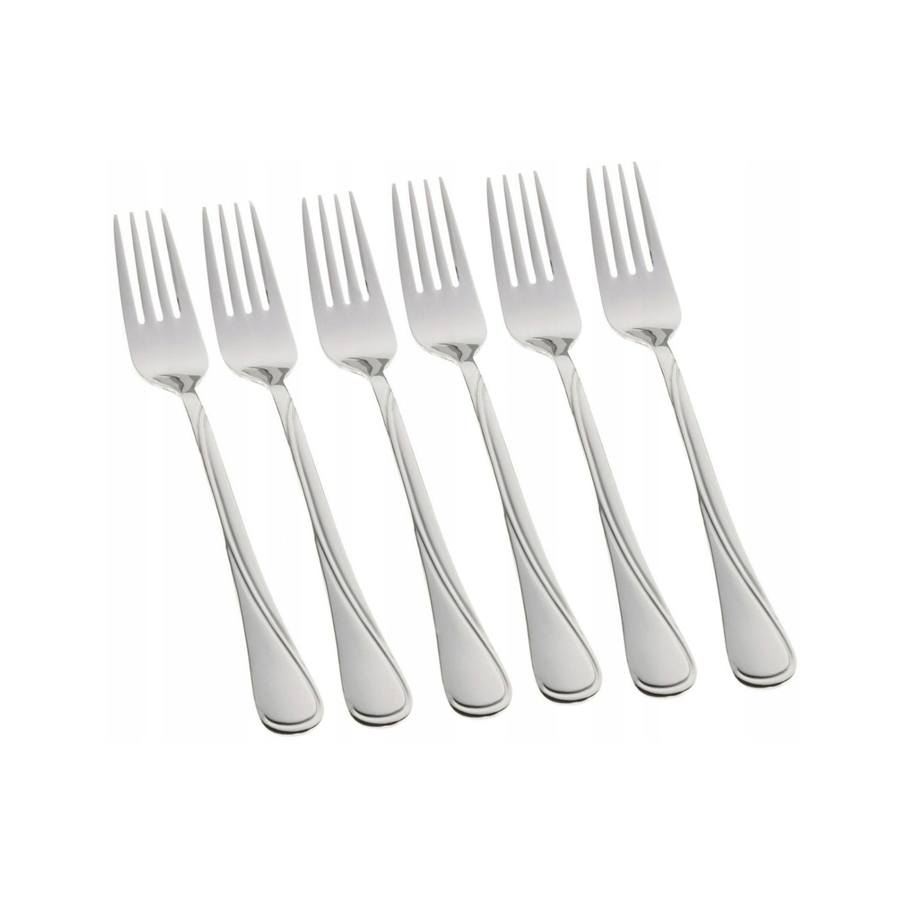 Set 6 furculite pentru masa, inox, KINGHoff - eMAG.ro